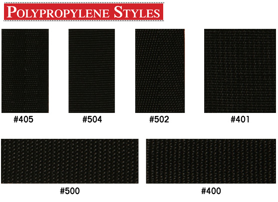 California Webbing Mills Inc. | Products Categories Polypropylene Webbing